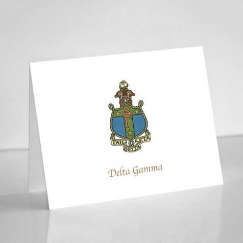 Delta Gamma Notecards – Crest – Sorority Girl Store