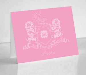 Phi Mu Notecards – Dots – Sorority Girl Store
