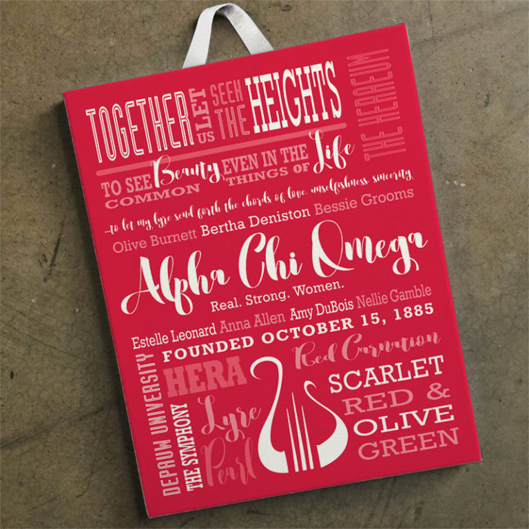 Alpha Chi Omega “Symphony” Canvas, 11×14 – Sorority Girl Store