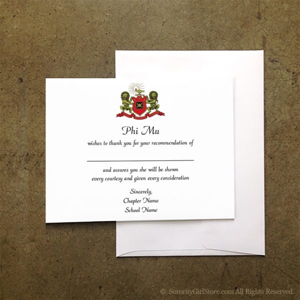 Phi Mu Notecards – “Sir Fidel” – Sorority Girl Store